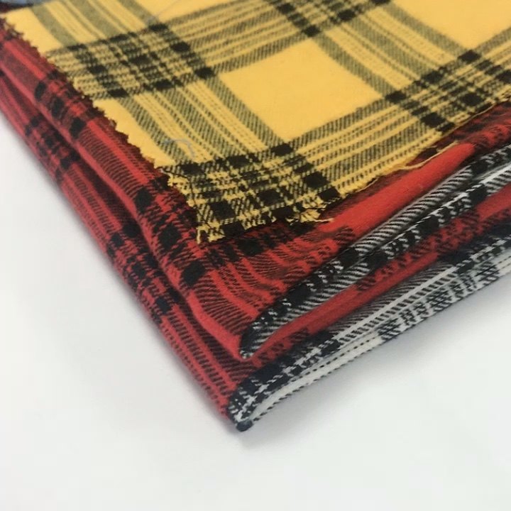 Hot Sale High Quality 21s Yarn Dyed 100 Cotton Plaid Flannel Fabric For ...
