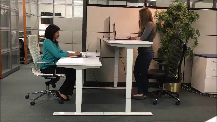 Electric Height Adjustable Lifting Table 2 Legs Lifting Column Office ...