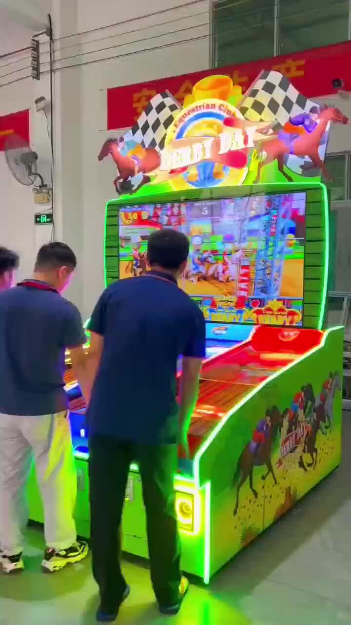 Playfun Coin Operated Derby Day Horse Racing Carnival Game 4 Player ...