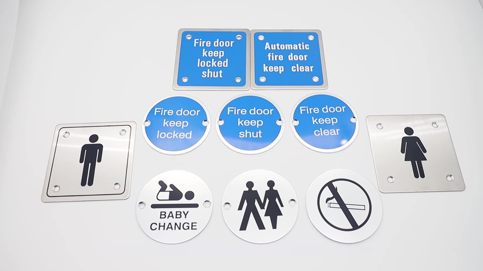 Self Adhesive Unisex Sign Plate For Public Place Commercial Office ...