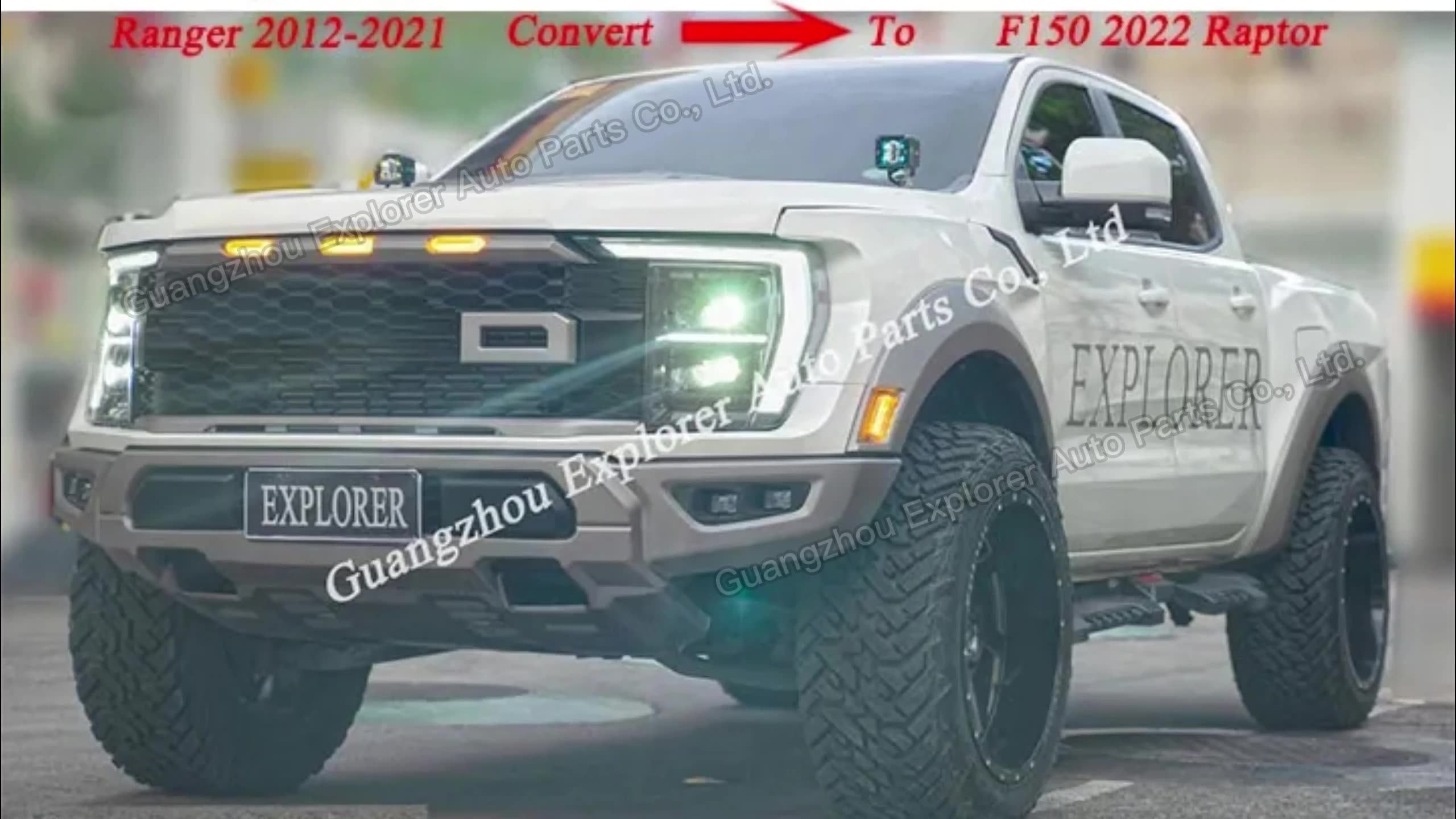 Ranger T6 T7 T8 Convert To 2023 F150 Raptor Facelift Bodykit For Ranger ...