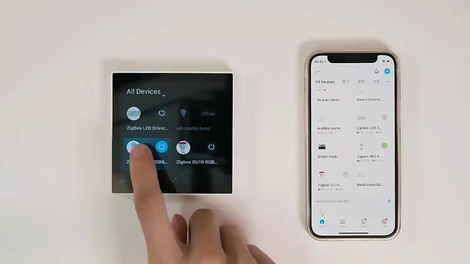 T6e Tuya Wireless Smart Home Zigbee Gateway 4inch Tuya Smart Life ...