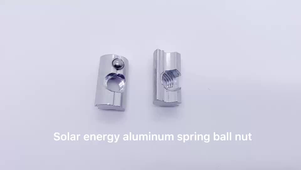 Wholesale M3 M4 M6 Sliding Aluminum Solar Spring Loaded Ball T Nut ...