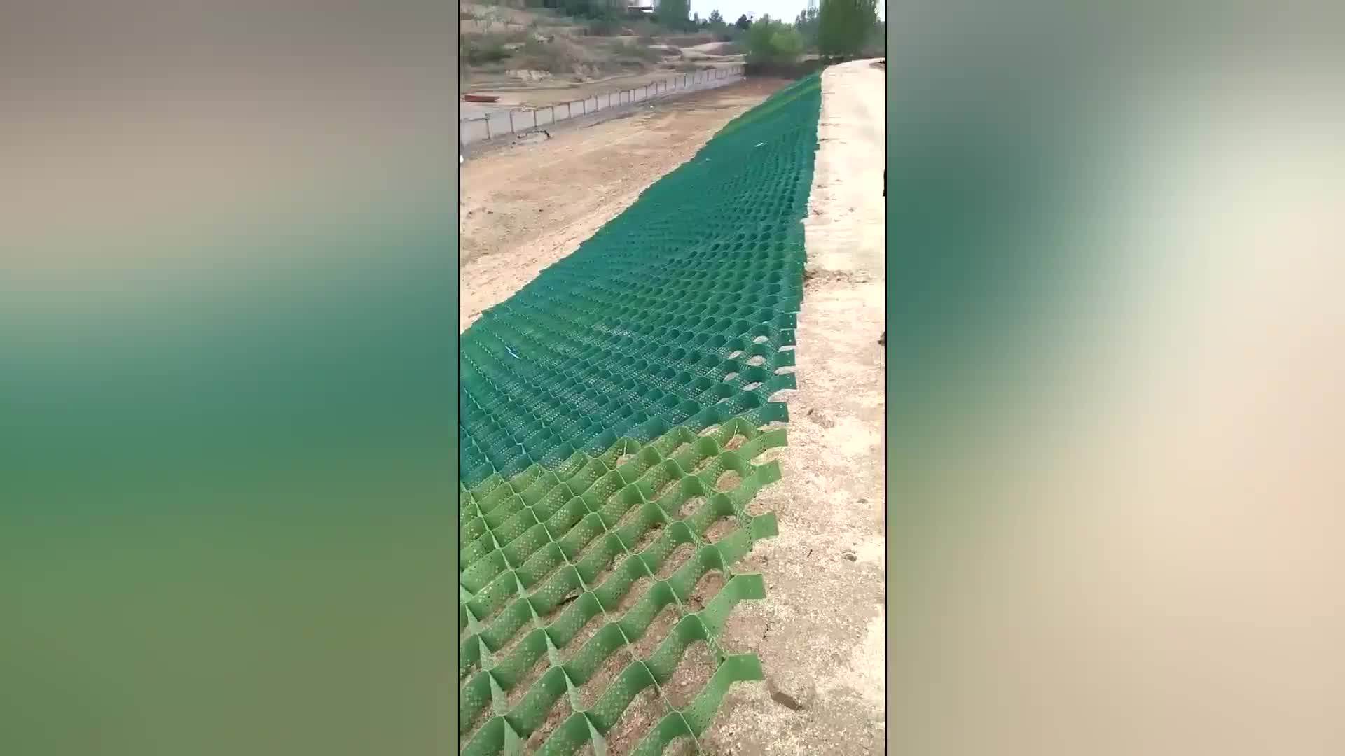 Slope Protection Plastic Hdpe Honeycomb Geocell Soil Stabilization Road ...