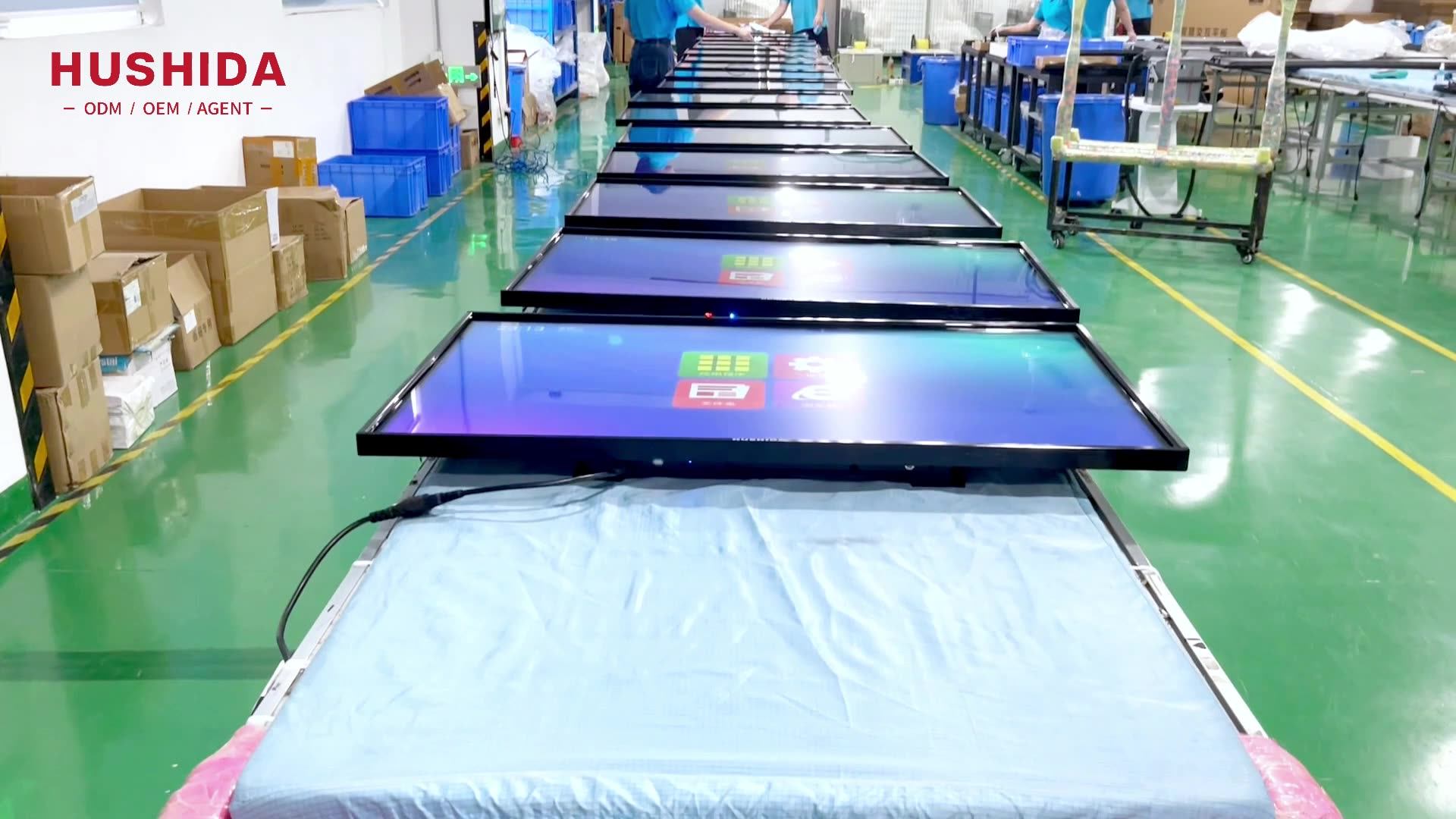 32 Inch Android System Wall Mounted Movable Rotatable Lcd Touch Monitor ...