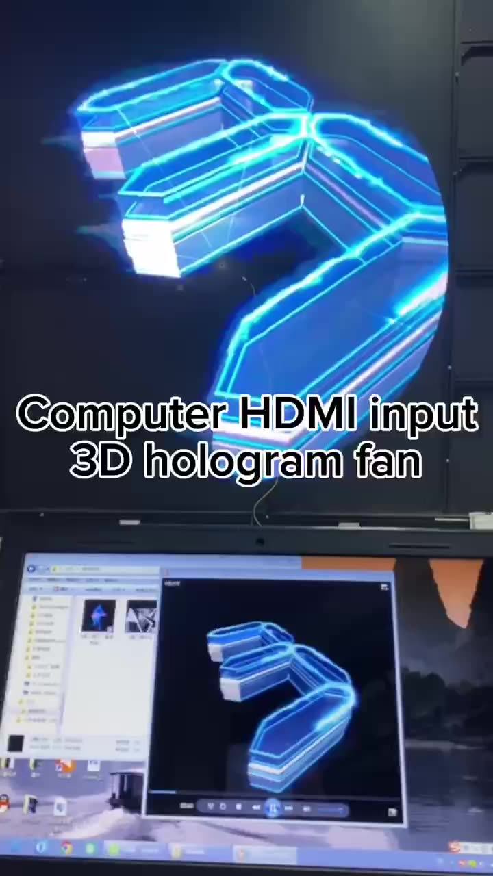 150cm Big Size 3d Hologram Projector Fan Hdmi-synchronization Computer ...
