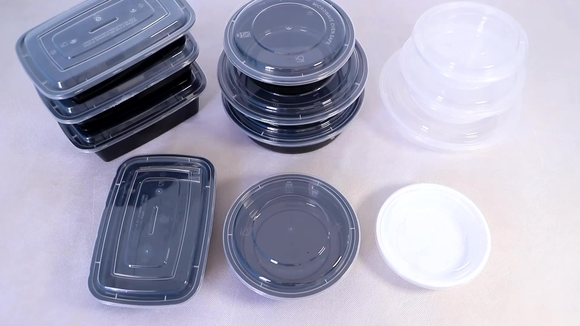 1500ml Microwaveable Plastic Rectangular Takeaway Transparent American ...