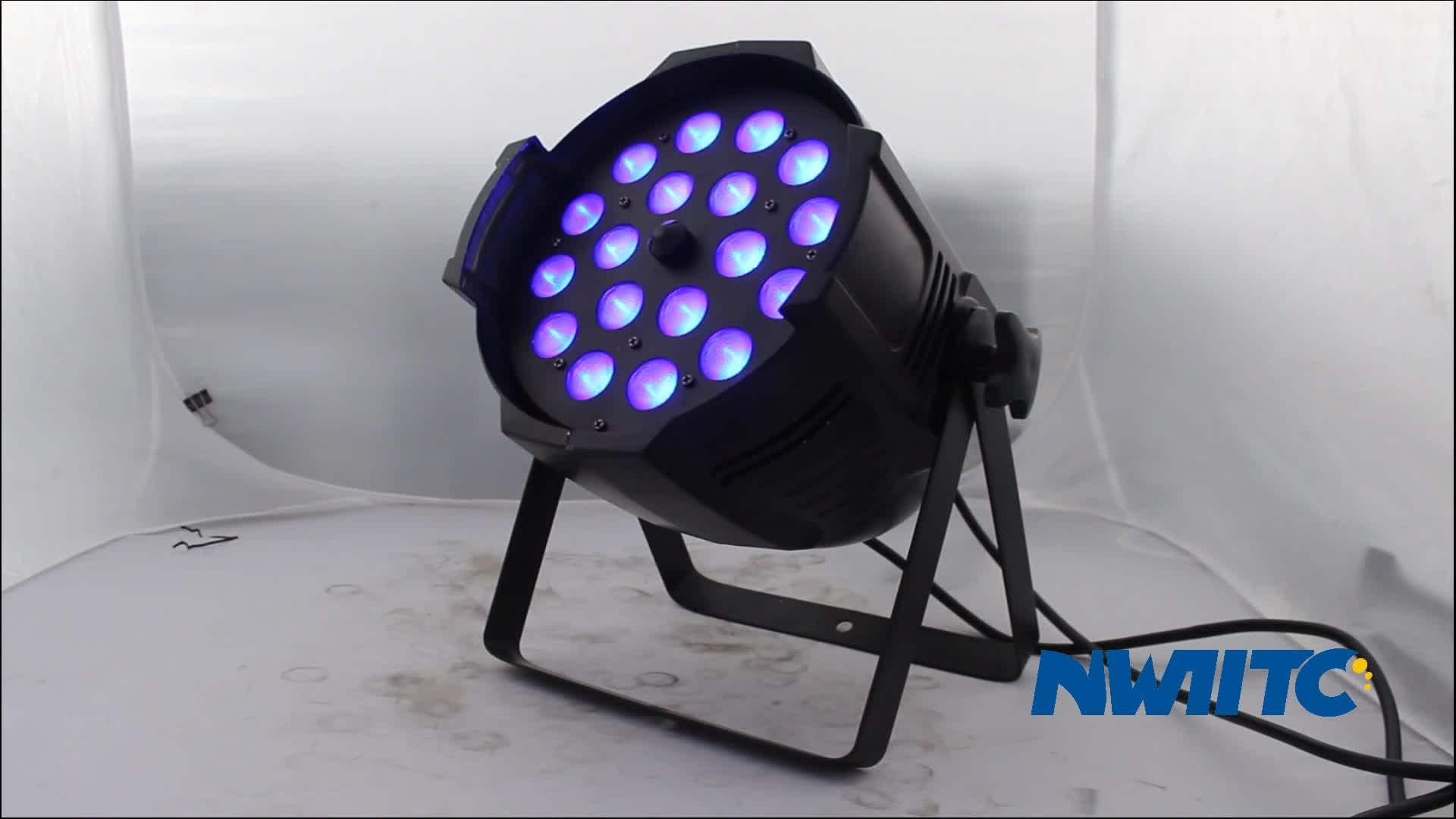 18pcs 18w Stage Par64 Led Uplighting Lamp Par Can Light With Zoom - Buy ...