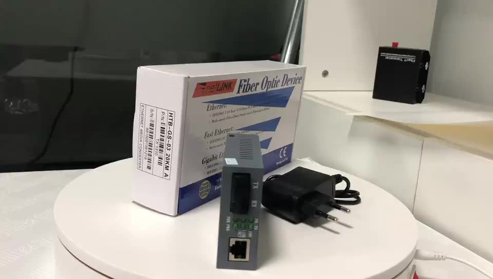 Netlink Htb-3100 Fiber Optci Media Converter Rj45 20km 10/100m Fiber ...