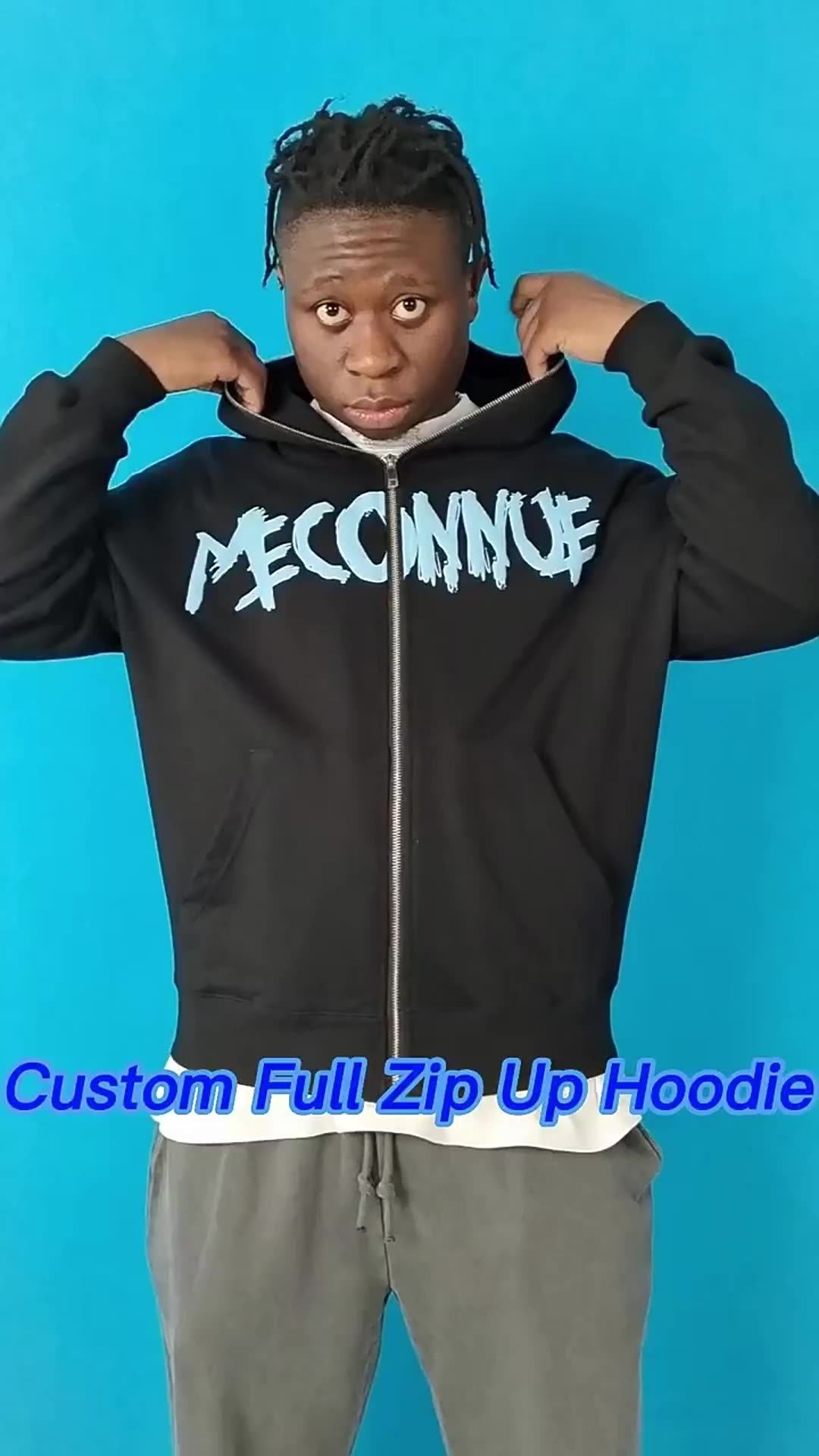 Custom Print 3d Logo Streetwear 100% Cotton Heavyweight Fleece Unisex ...