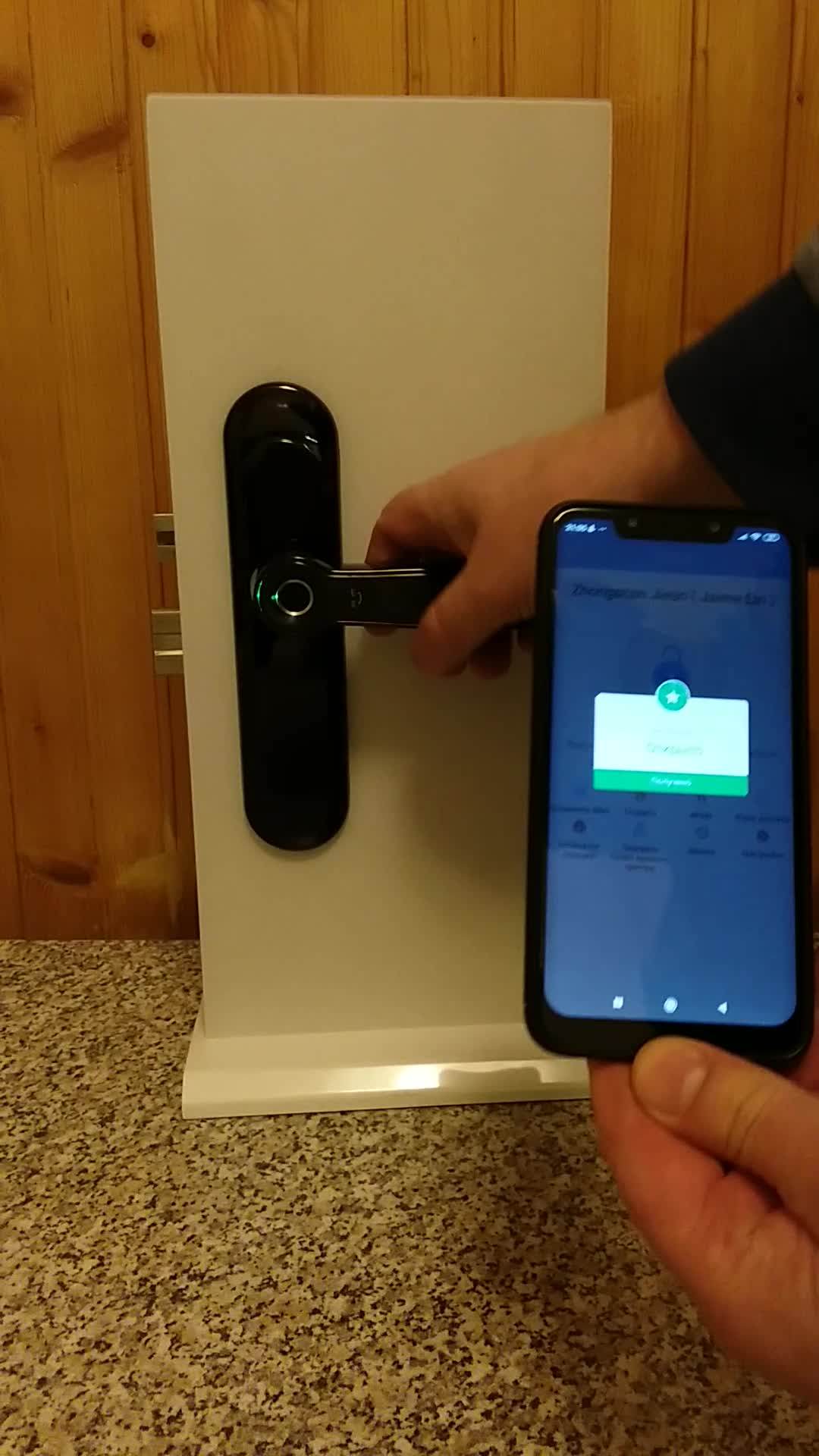 S2200 Digital Fingerprint Password Card Lock Smart Bedroom Door Handle ...