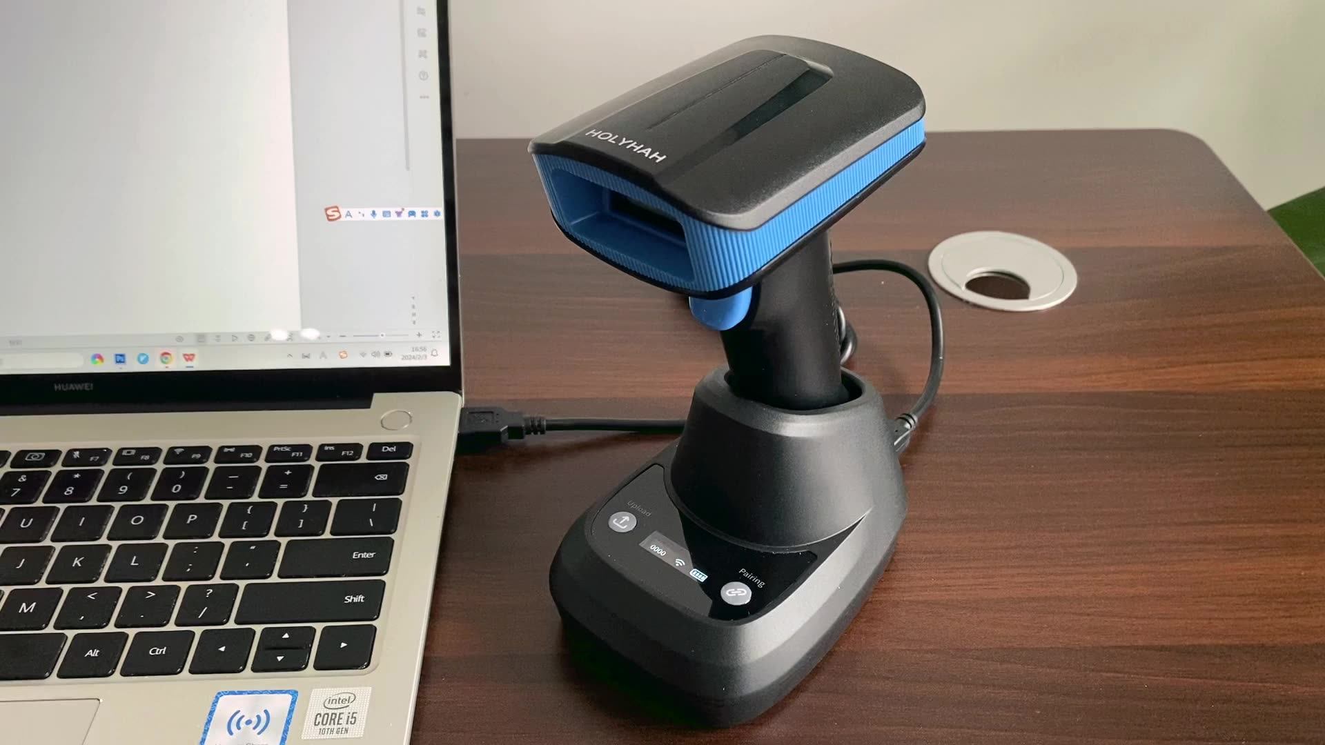 Wireless 2d Barcode Scanner With Stand Automatic Sensing Scanning Qr ...