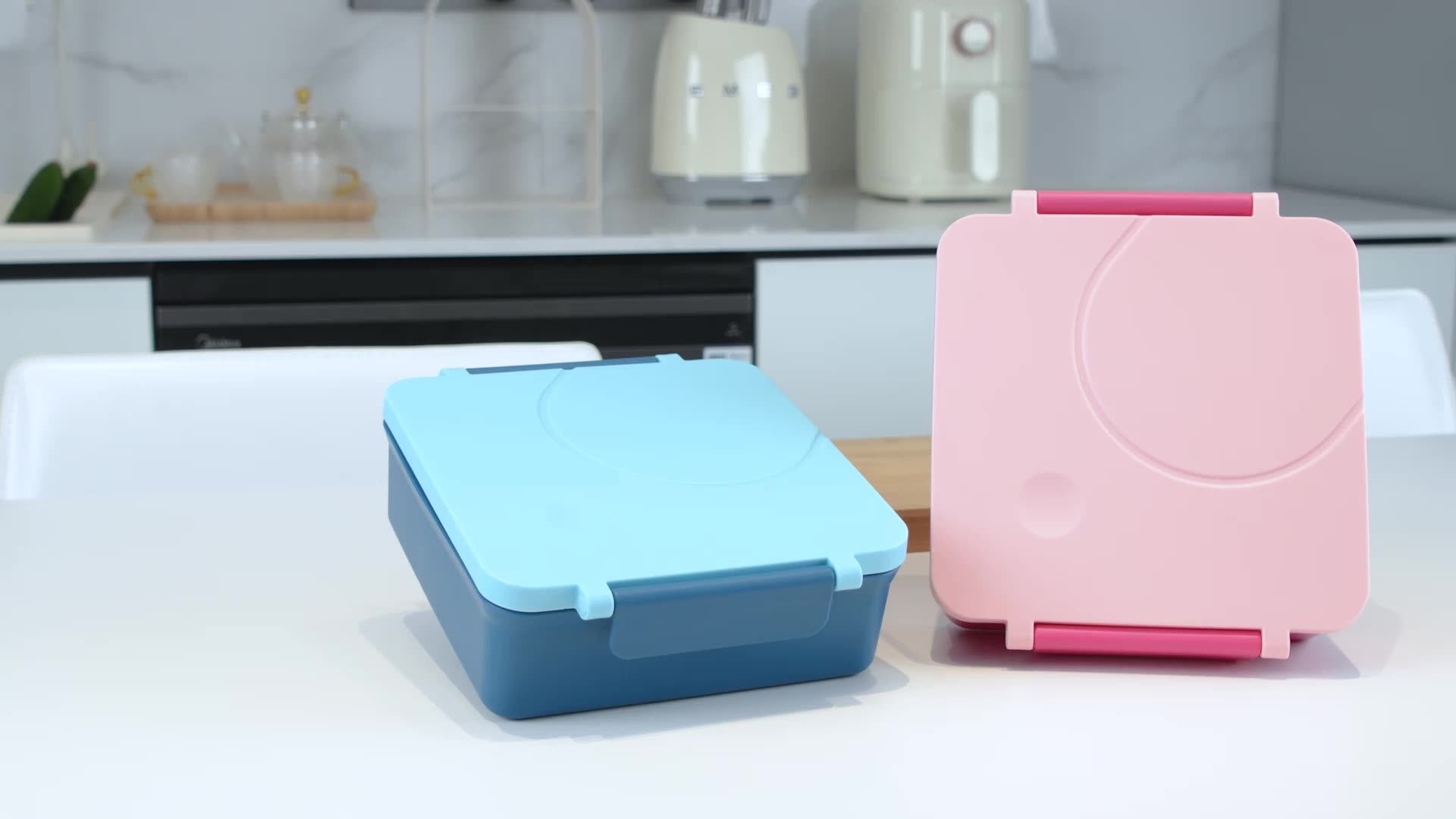 3 Compartment Division Bento Tiffin Box With Cutlery Kids Pp Lunch Box ...