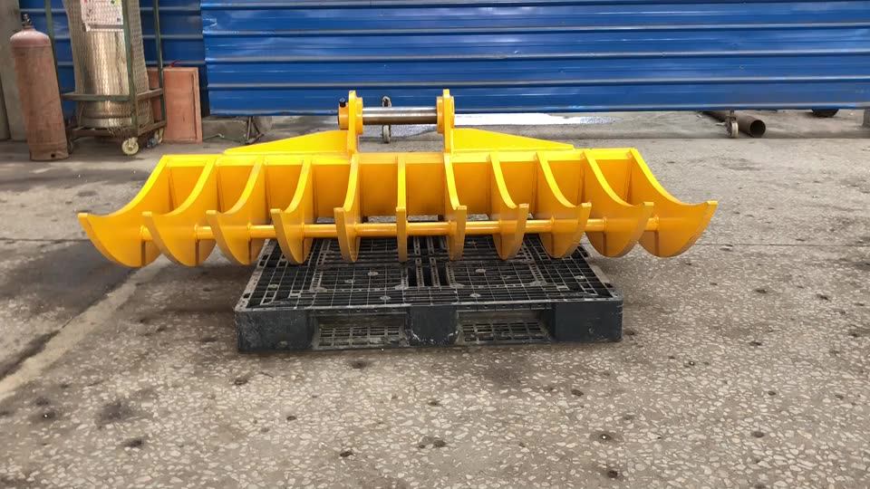 Excavator Root Rake With Teeth With 80mm Bucket Pins For 20t - Buy Root ...