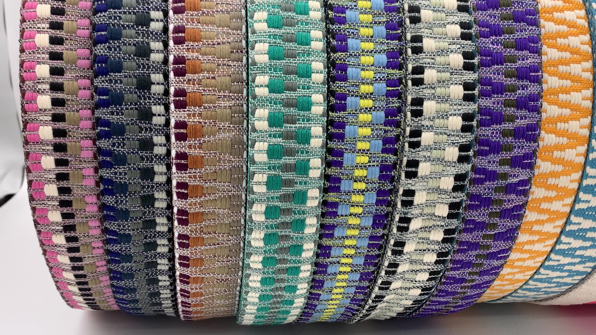 81colors 38mm 5cm Wide V Letter Jacquard Polyester Cotton Webbing - Buy ...