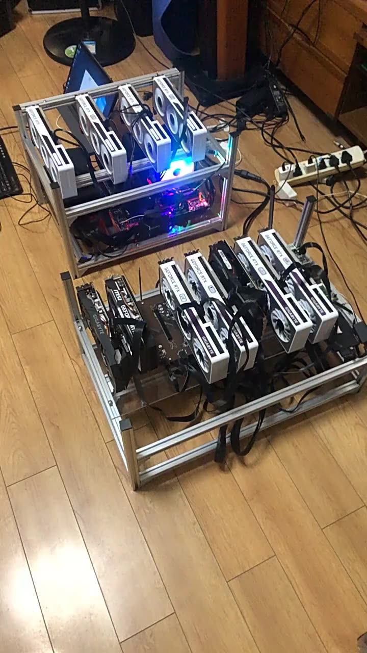 Wholesale Stackable Open Air 4- 20 Gpu Rig Rack Aluminum Gpu Rig Frame ...