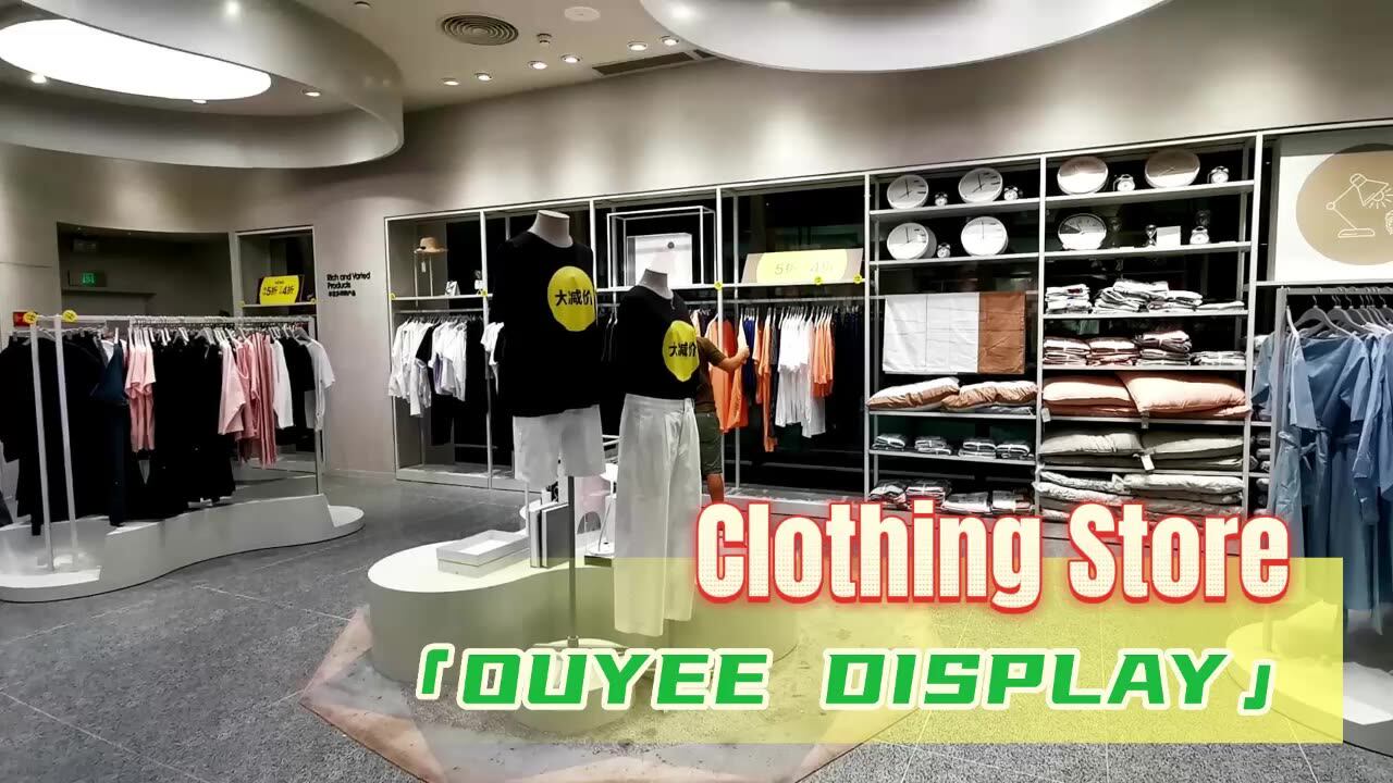 Modern Shop Interior Design Fashion Clothes Display Shelf Beautiful ...