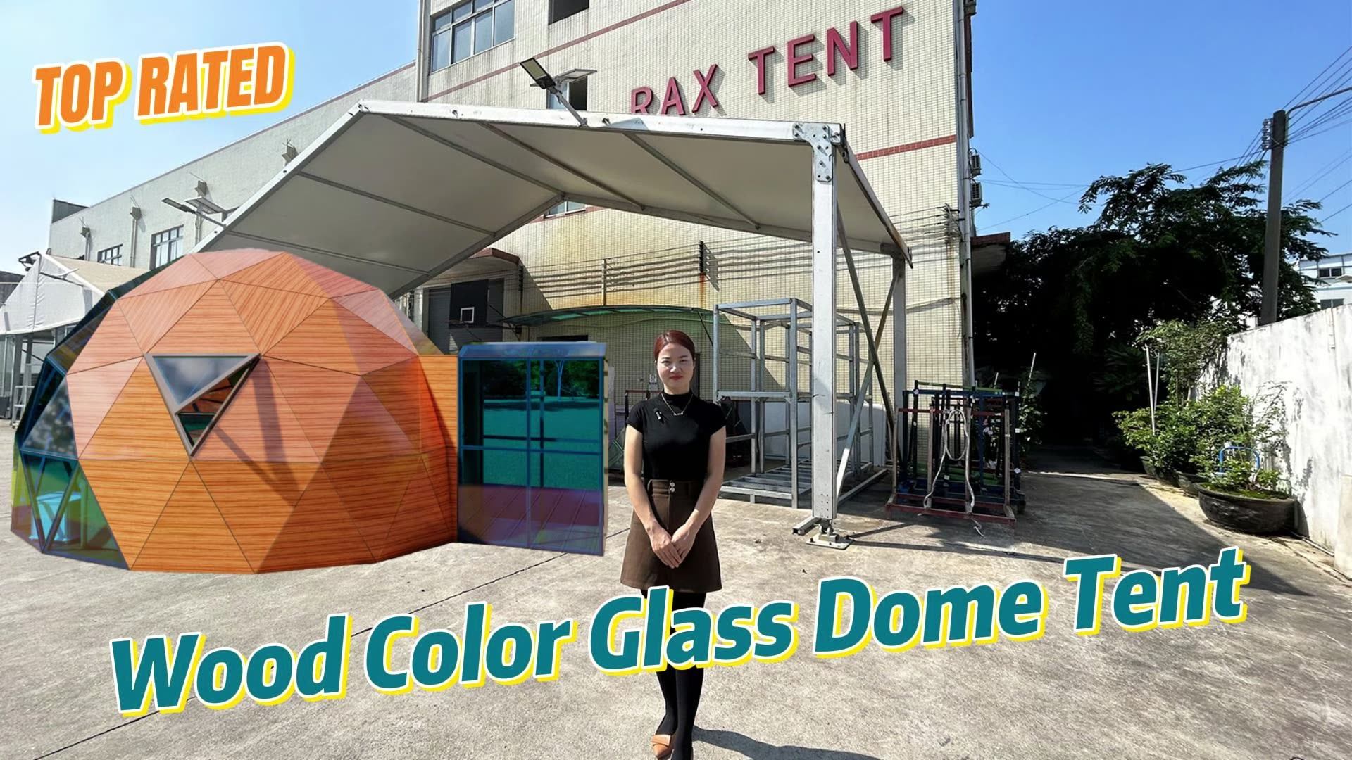 7m Geodesic Dome Glass Tent For Camping Hotel With Desert Yellow Solid ...