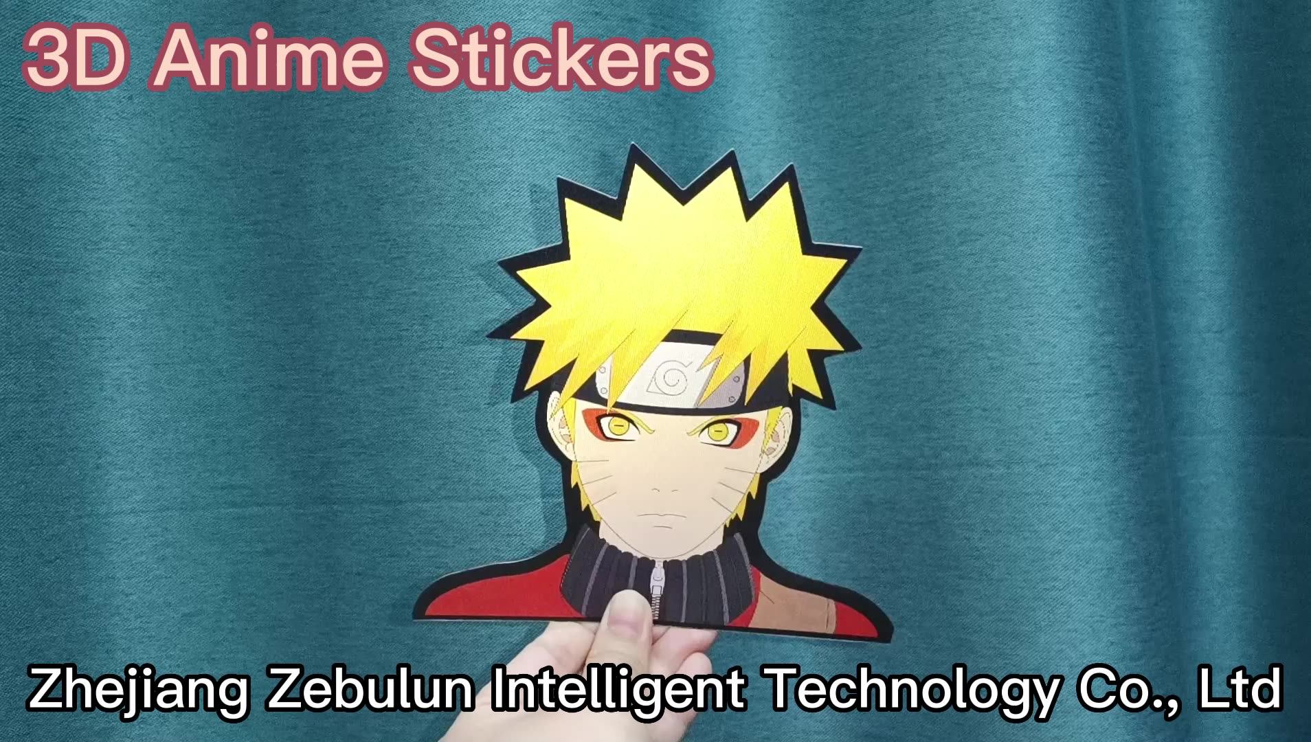 Cartoon Stickers Waterproof Narutos Son Goku Motion Sticker Lenticular ...