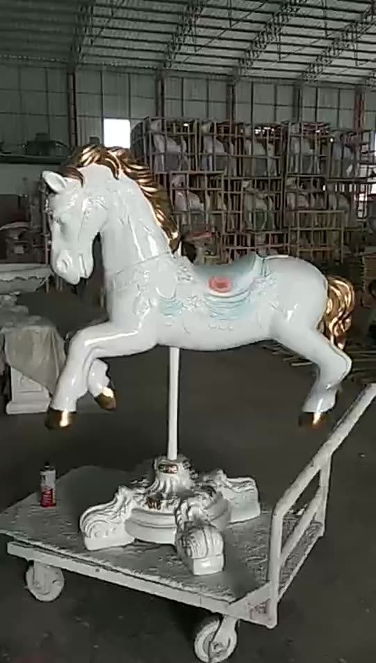 Fiberglass Figurine Ride Horse Carousel Sculpture Unicorn/ Life Size ...