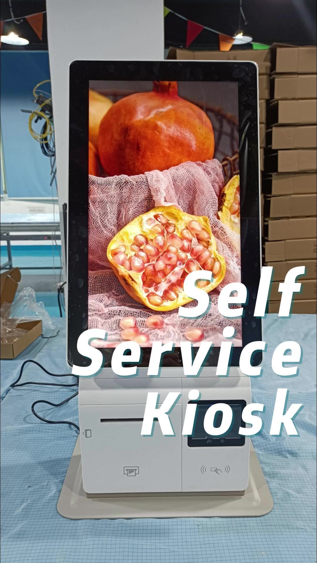 Fast Food Kiosk With Printer Pos Systems Kiosk Touch Screen Self ...