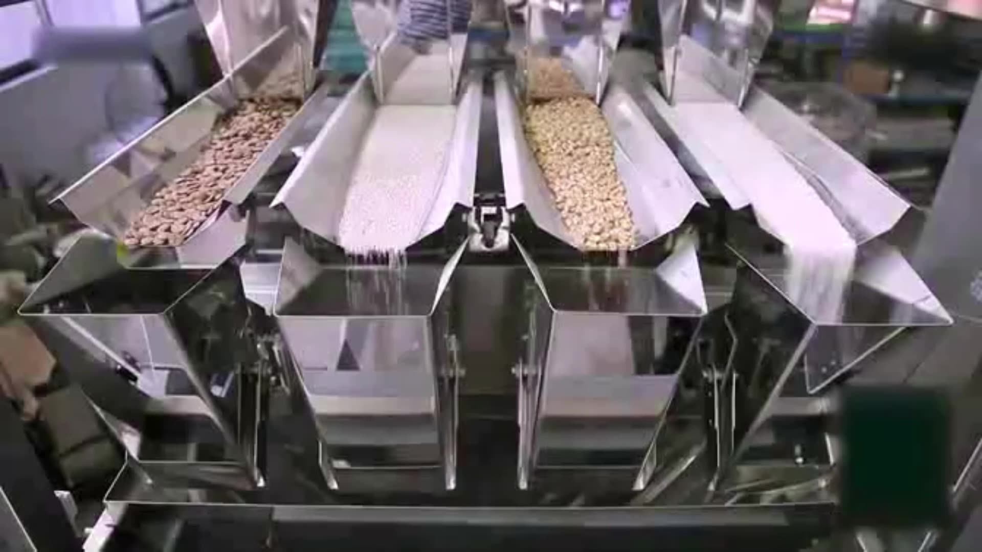 Automatic 2/ 4 Head Linear Combination Weigher With Vffs Liner Weighing ...