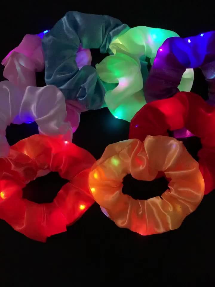Pt196a Fashion Party Light Scrunchies Amazon Hot Sale Led Light ...