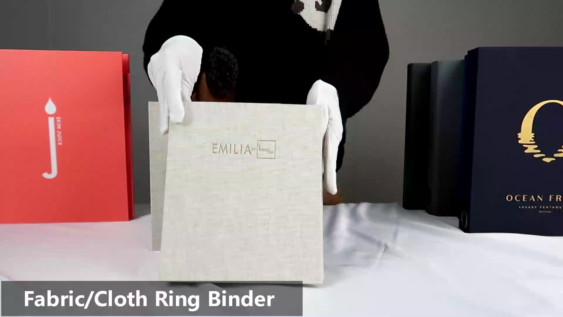 Custom Cloth Cover Fabric Ring Binder 3 Ring Binder B5/a4 Ring Binder ...