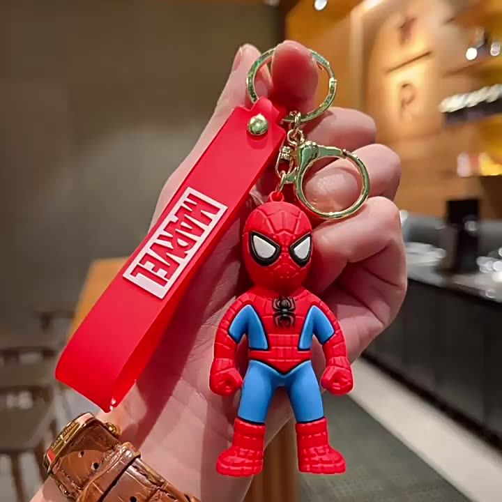 American Cartoon Spider Man Pvc Keychain Creative Boutique Marvel 3d ...