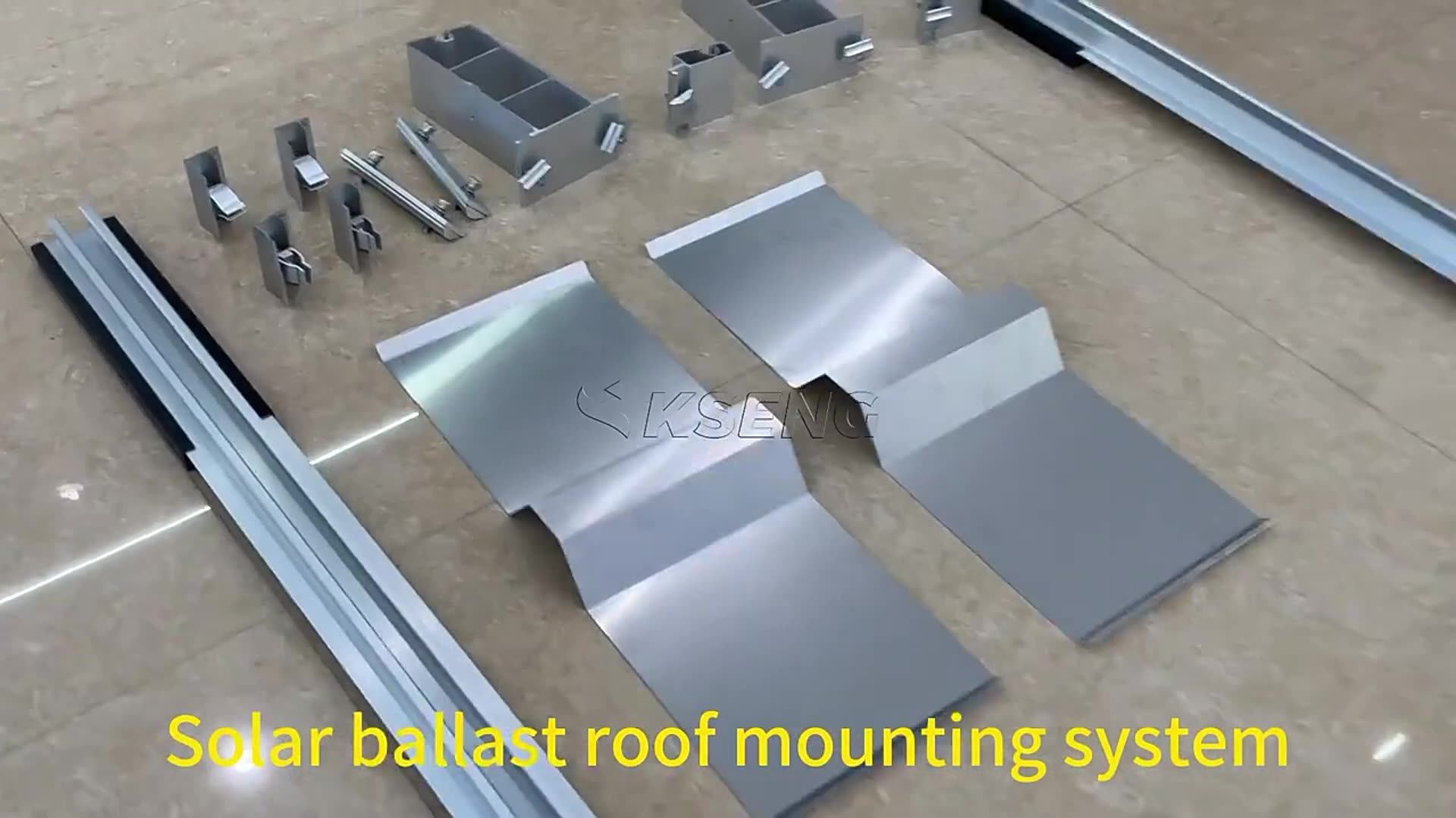 Solar Ballast Racking Flat Roof Solar System East To West Solar Panel ...