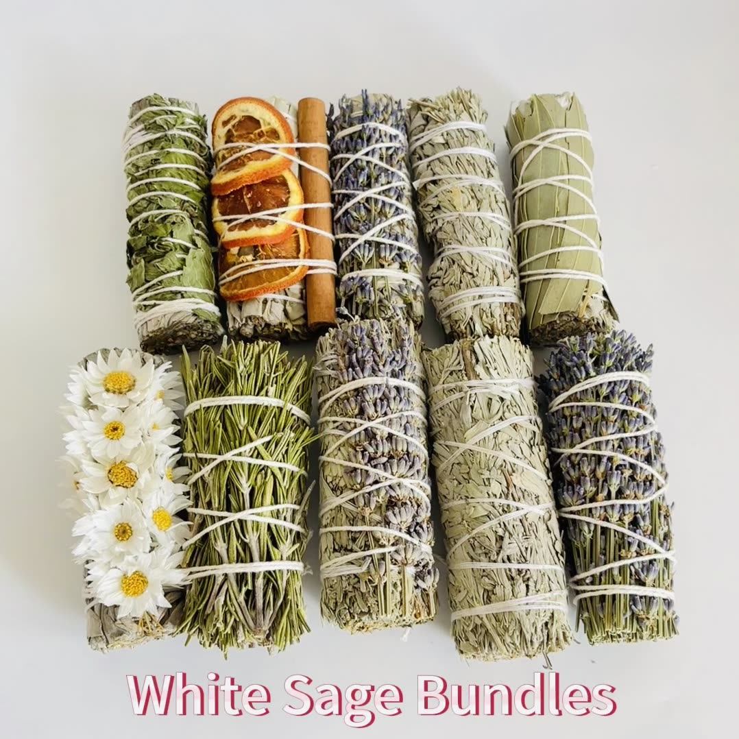 Organic 4 Inch Blue Sage Smudge Sticks Hand Tied Blue Sage Smudging ...