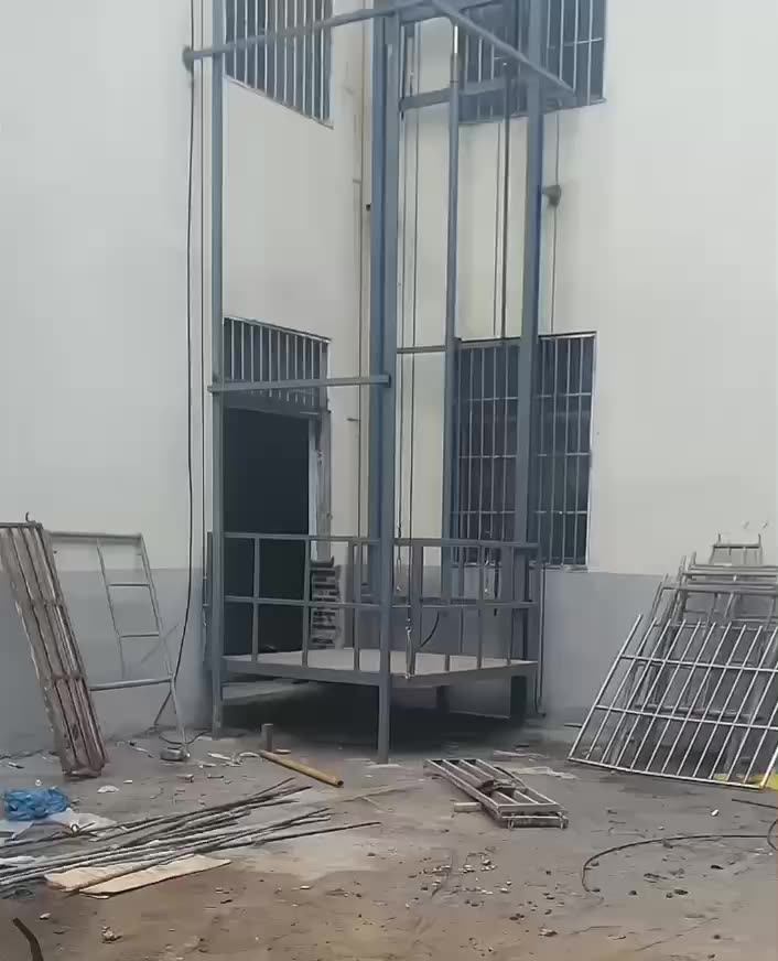 Electric Small Cargo Lift Hydraulic Cargo Elevator Wall Mounted Freight ...