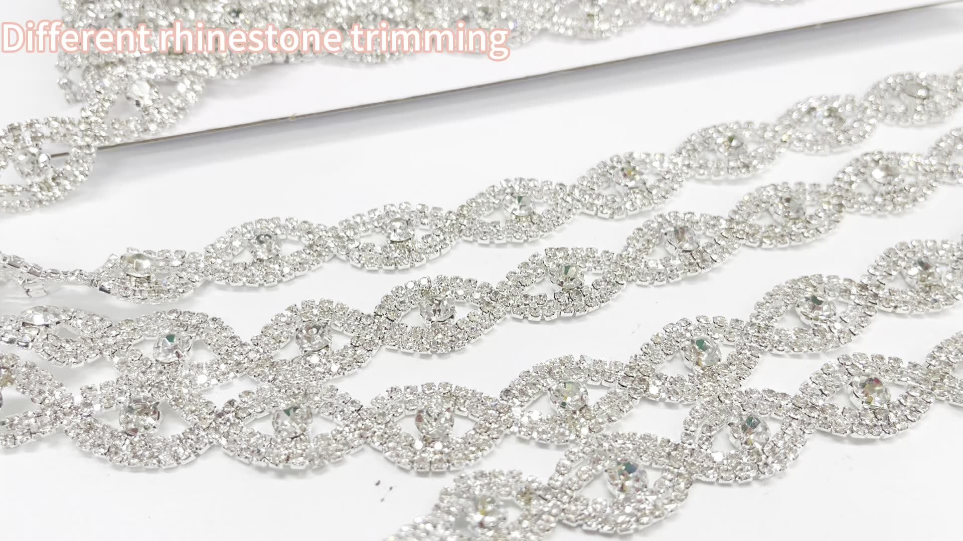 New Fashion Clear Crystal Strass Close Rhinestone Tassels Fringe Trim ...