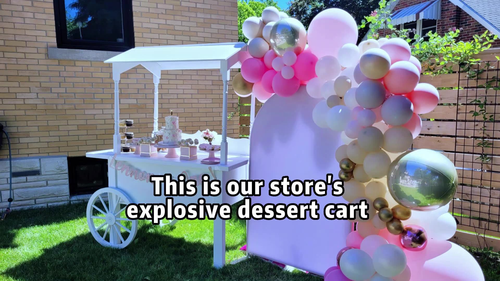 Customized Wooden Flower Candy Cart Wedding Children Christmas Dessert ...