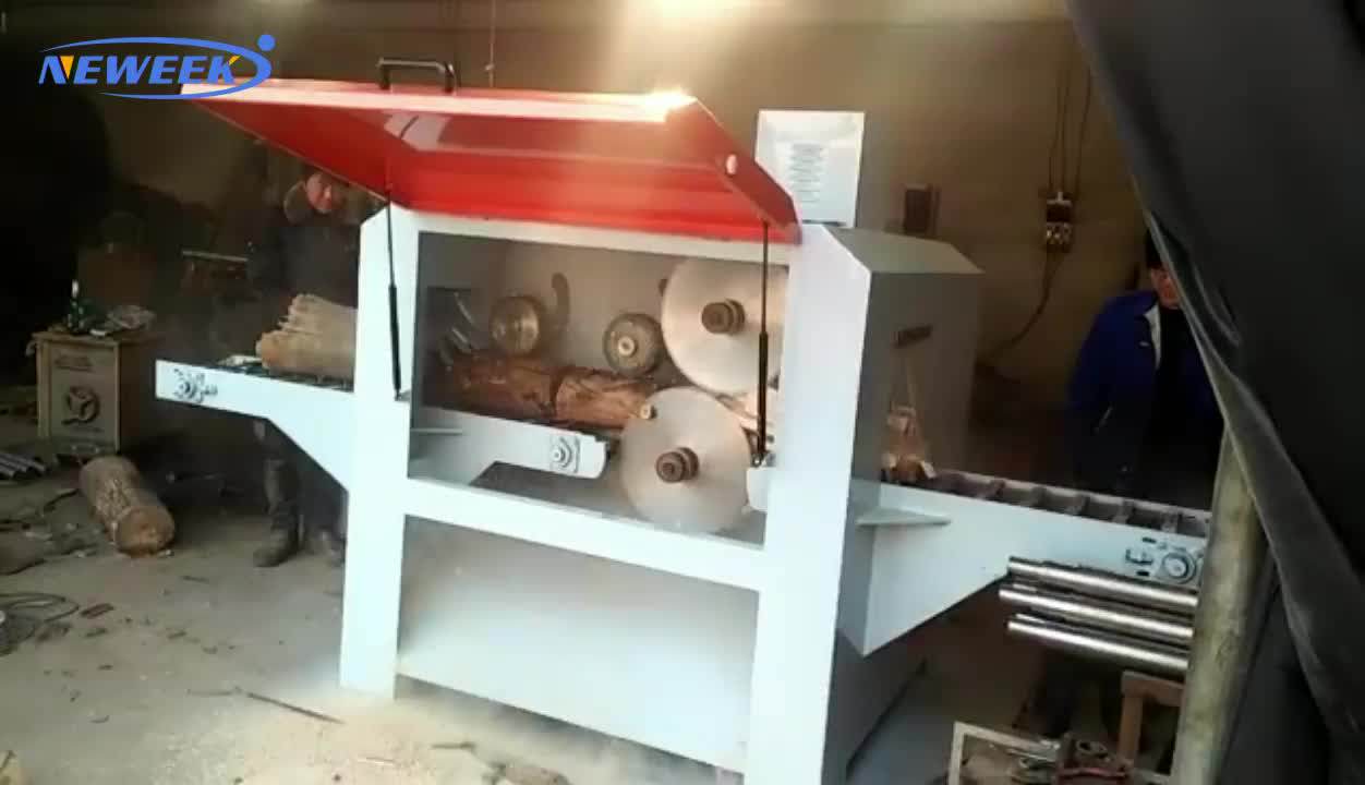 Neweek With Conveyor Round Wood Cutting Timber Multi-blade Sawmill ...