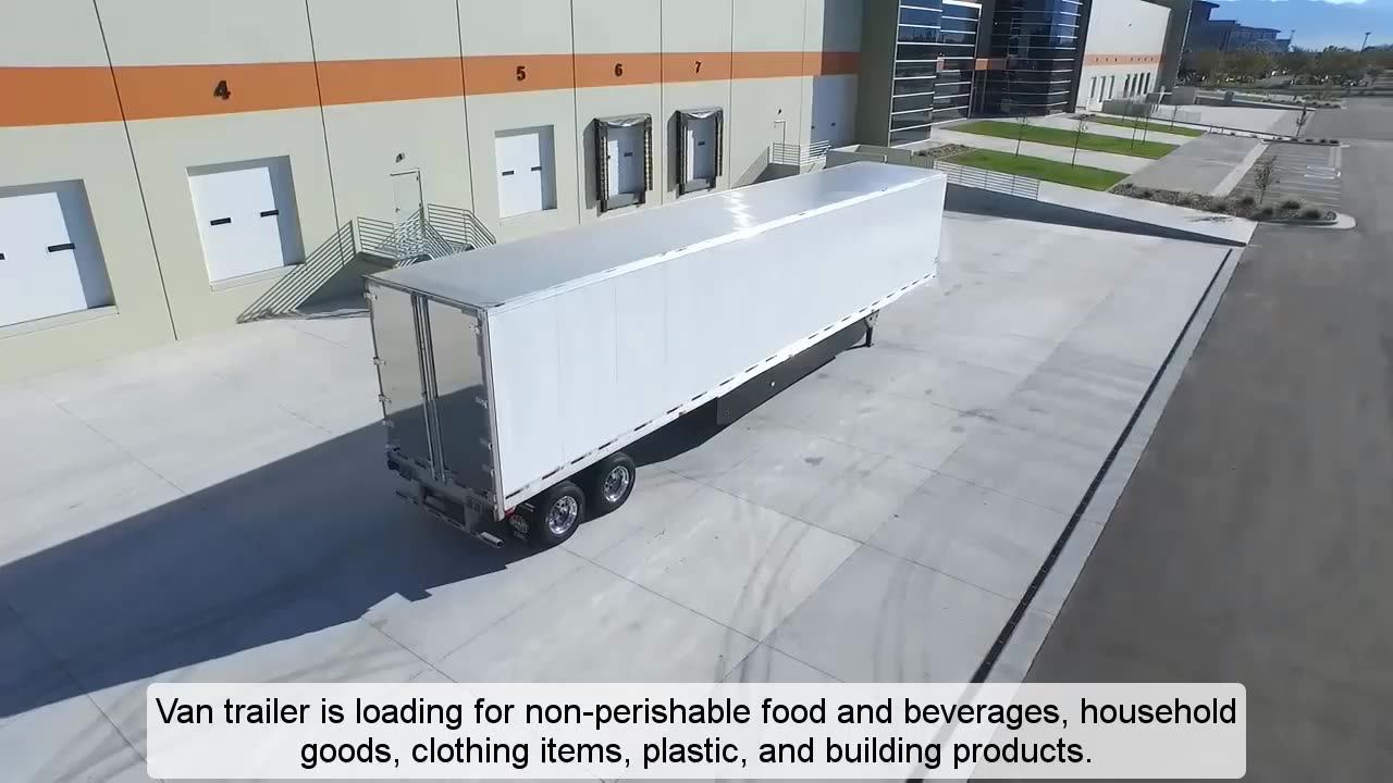 53 Ft Food Truck Trailer Dry Van Trailer - Buy 53 Ft Dry Van Trailer ...