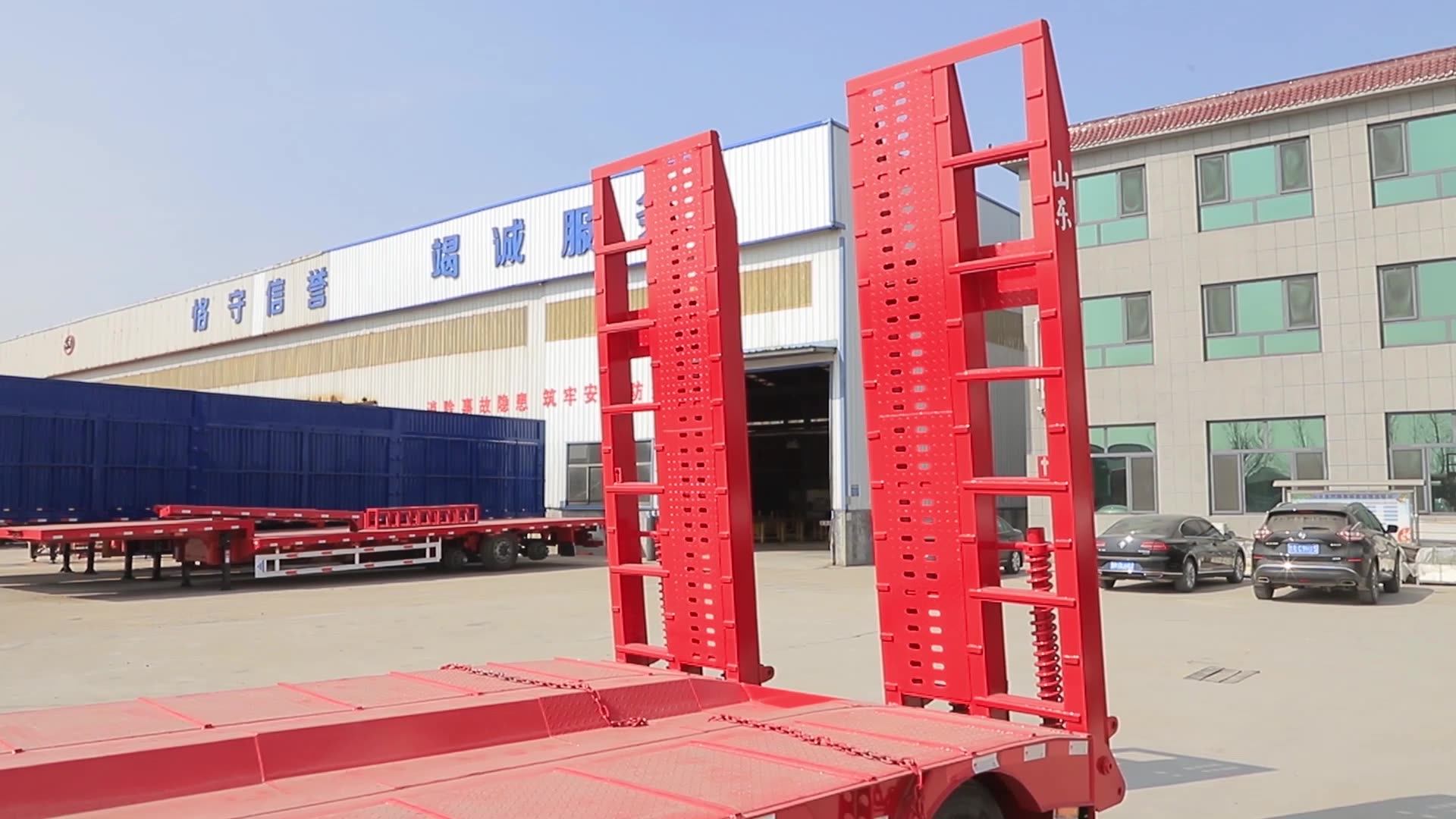 Heavy Duty Front Loading Detachable Gooseneck Lowbed Lowboy Low Bed Boy ...