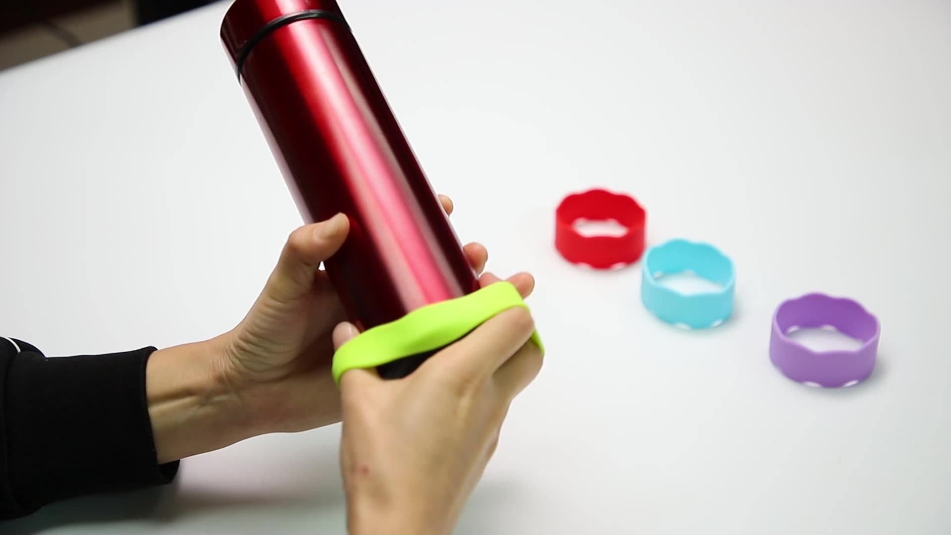 Oem Reuse Wavy Milk Bottle Silicone Band Name Labels Custom Logo ...