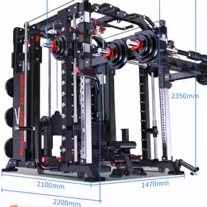 Fitness Equipment Home Multi-function Gantry Smith Machine Squat One ...