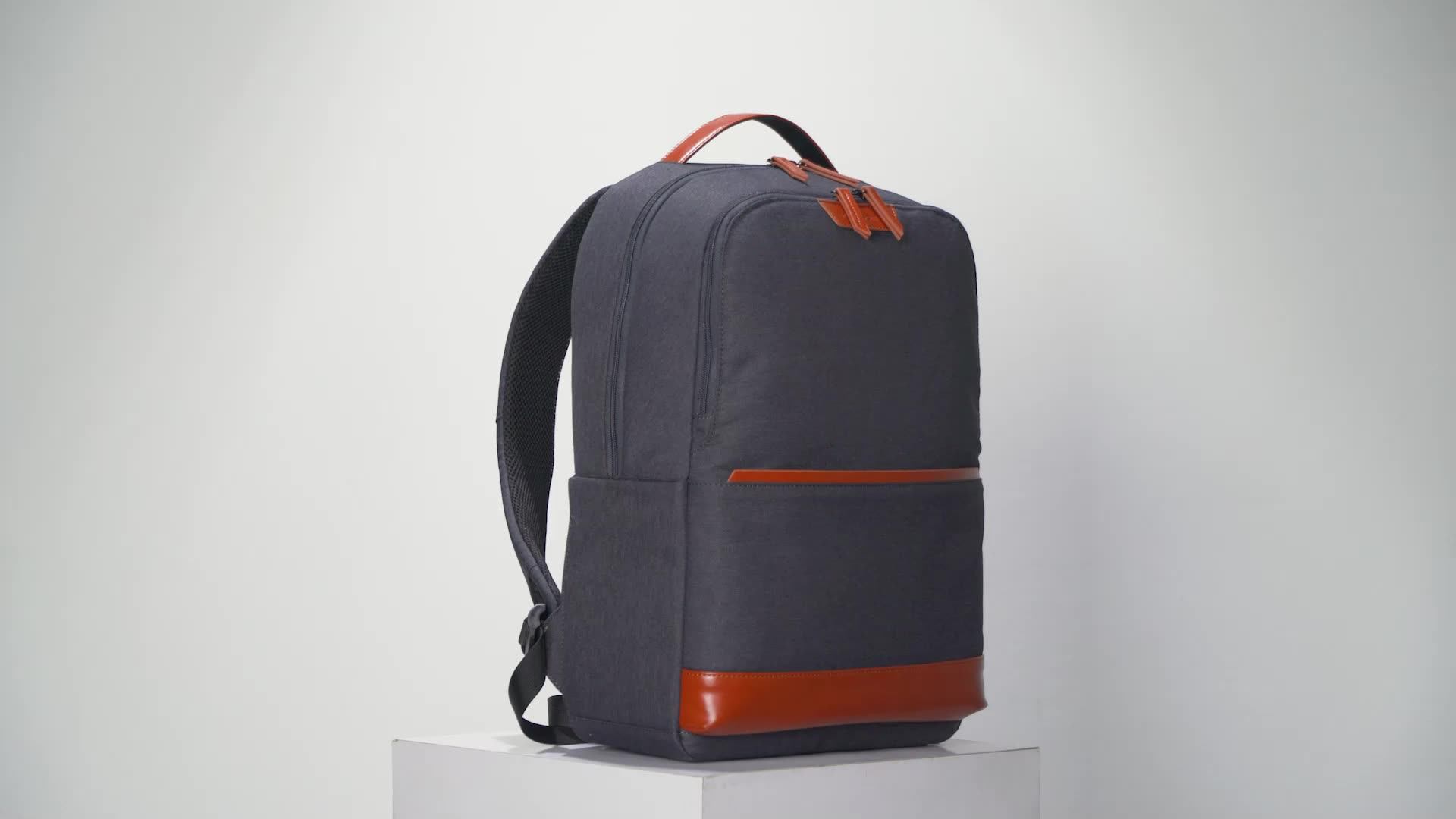 Ergonomics Nylon Laptop Backpack With Zipper Travel Backpack Waterproof ...