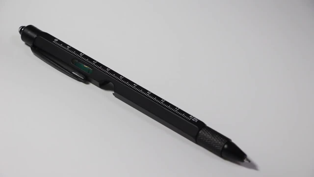 9 In 1 Multitool Pen Cool Gadgets For Men Led Light Stylus Ruler ...