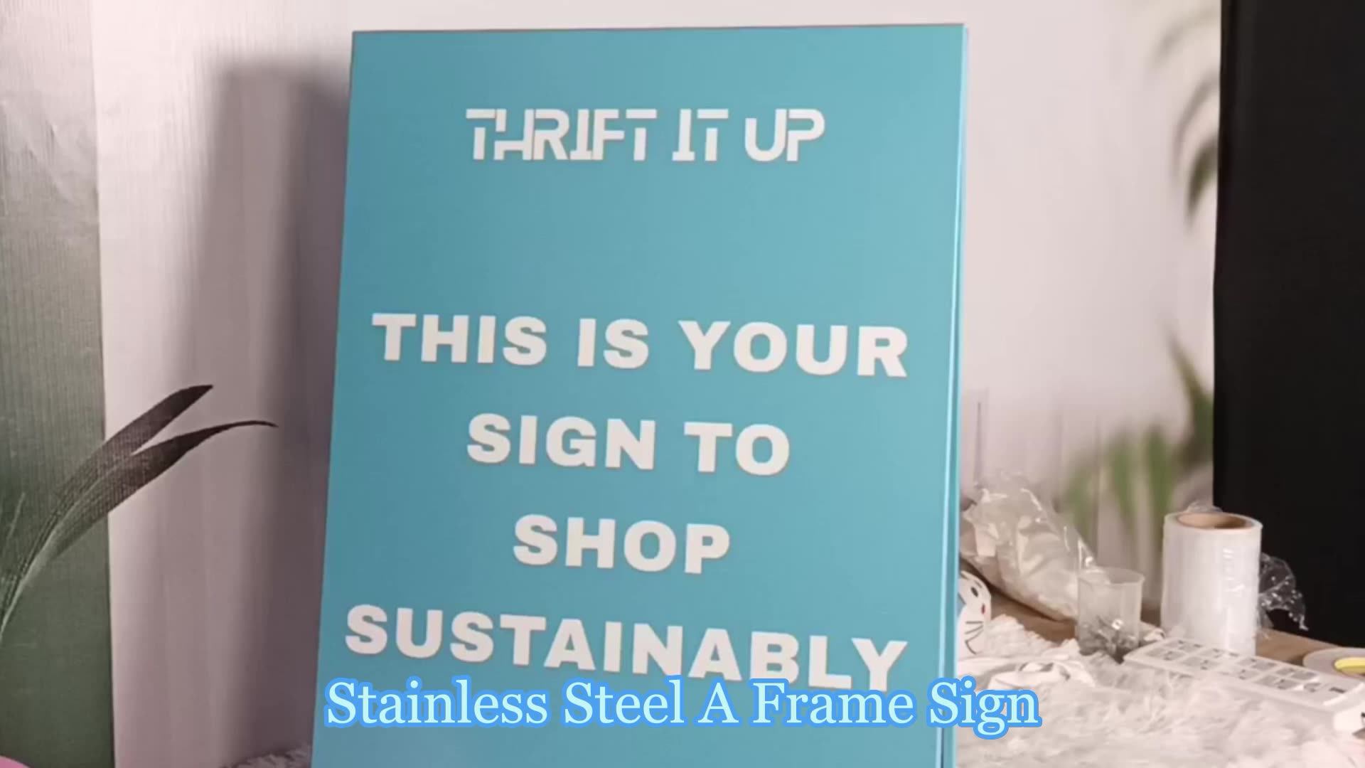Customized Commercial Sign A Frame Sign Stand Folding Ground Business ...