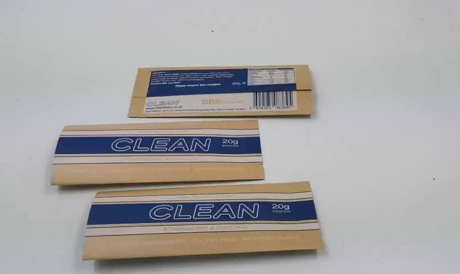 Biodegradable Foil Lined Kraft Paper Chocolate Wrapper Protein Bar ...