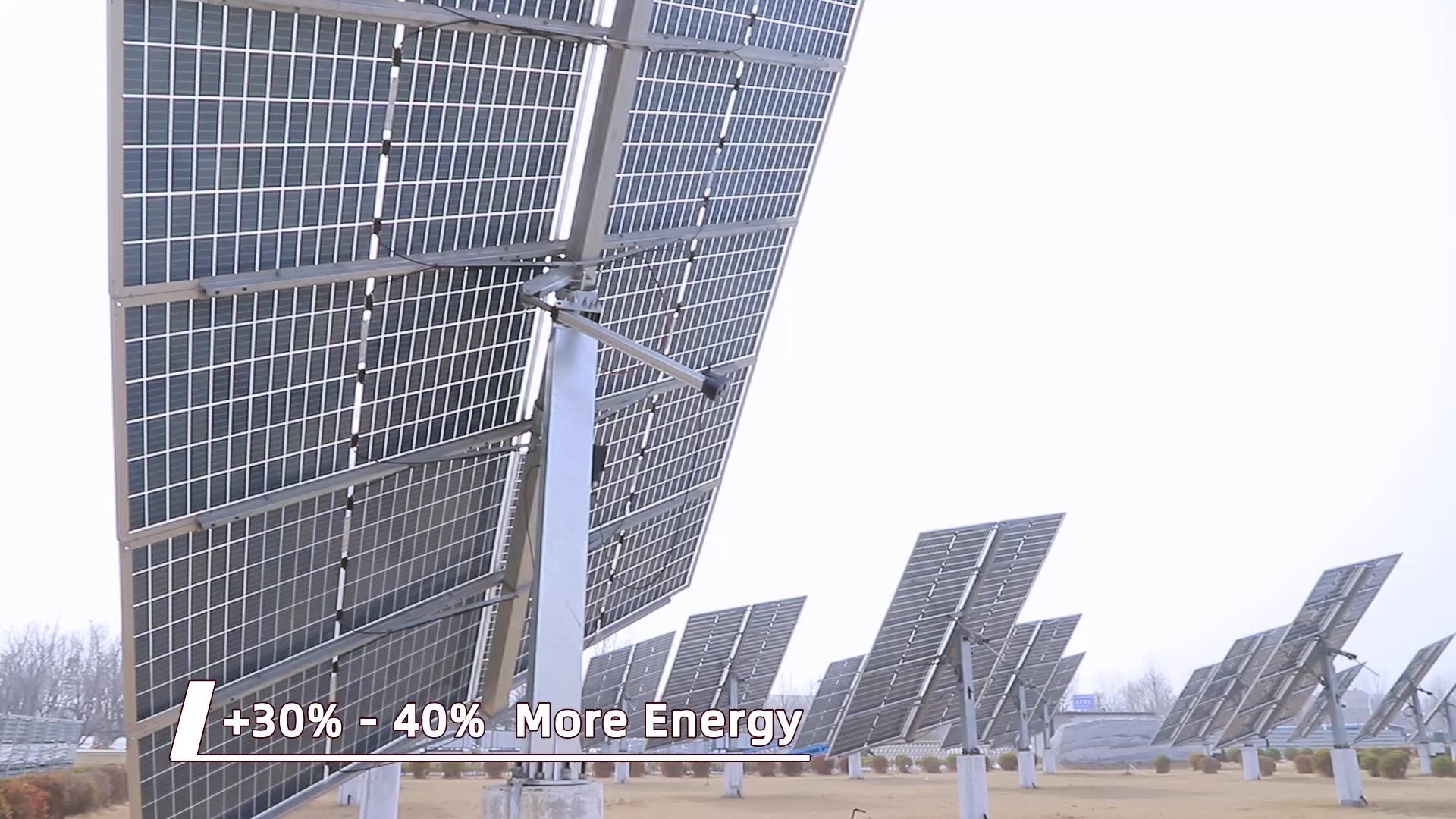 Duel Axis 4kw Single Axis Tracker Bracket Zrs-11 Semi-auto Dual Axis ...