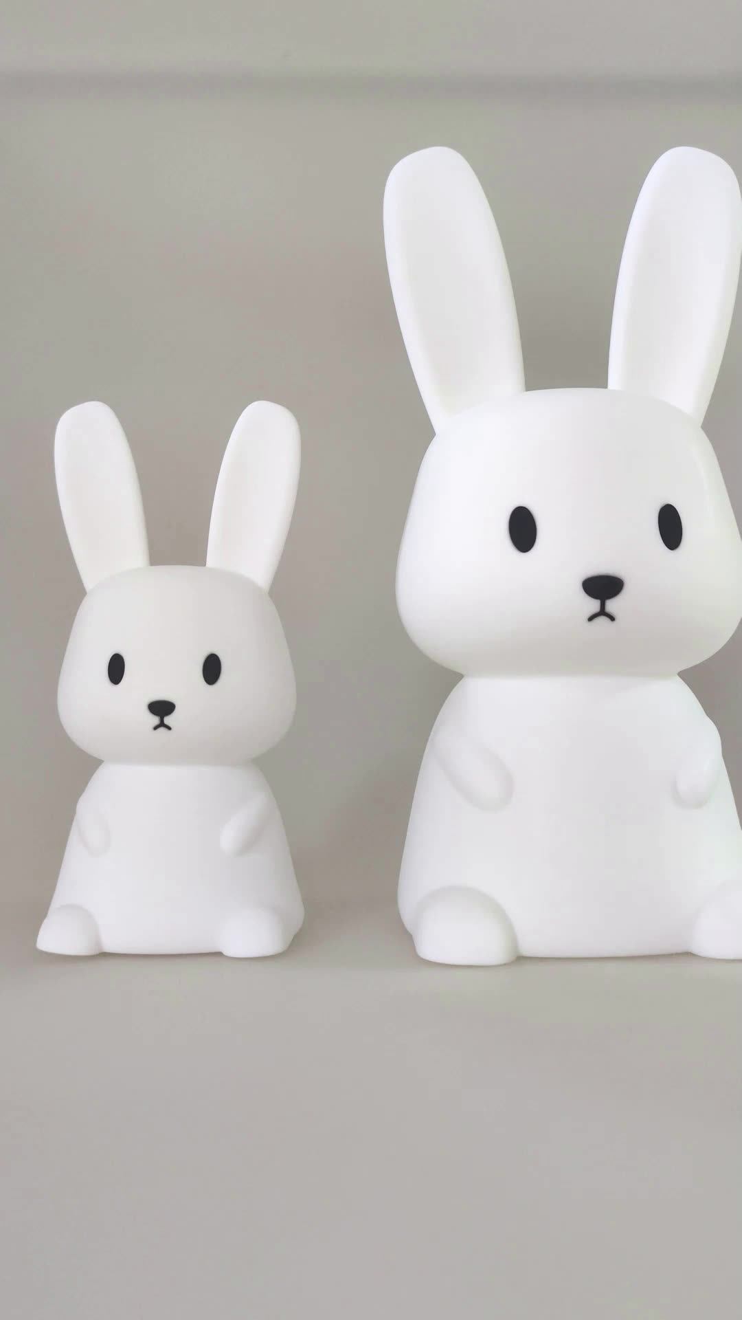 Remote Control Cute Bunny Kids Led Touch Night Light Gift Usb Baby ...