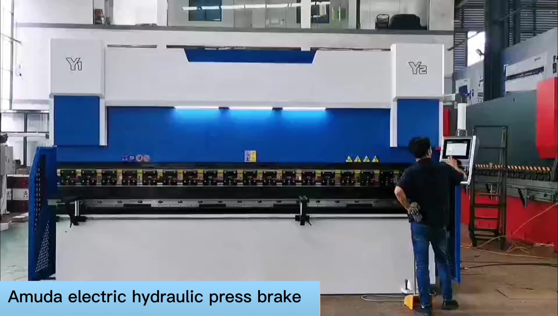 Amuda 130t-3200 Cnc Hydraulic Press Brake Machine With Delem Da53t 4+1axis For Sheet Plate ...