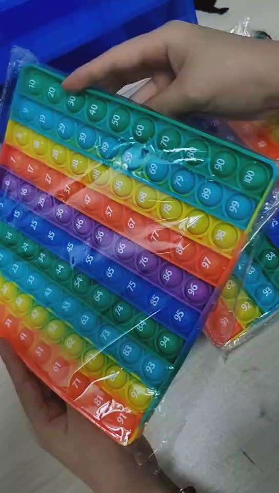 Push Pop Fidget Toy Bubble,1-100 Numbers Multiplication Math Skills ...