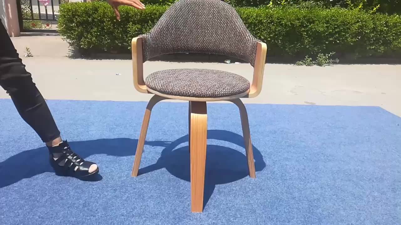 Modern Coffee Chairs Manufacturing Rotating Wooden Arm Indoor Black Pu ...