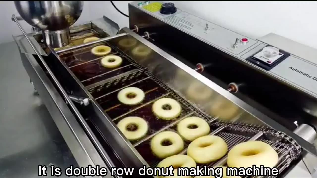 304 Stainless Steel 220v 6kw Commercial Two Row Automatic Mini Donut ...