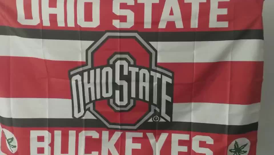 Ohio State Buckeyes Buckeye Leaf And Stripes Flag - Buy Ohio State ...